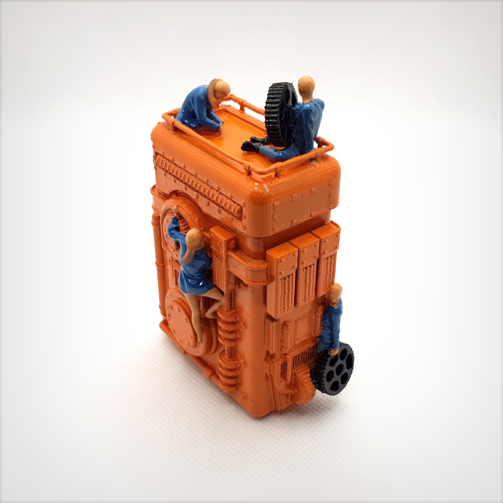 STL file Dieselpunk robot box. 🤖・3D printing model to download・Cults