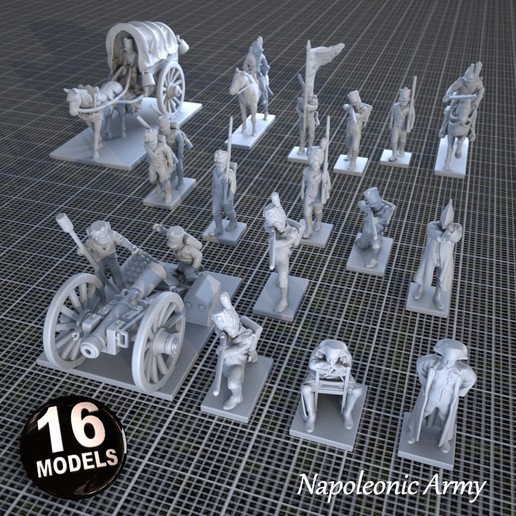 Download STL file Mini Napoleonic Soldiers Bundle Pack. • 3D print ...