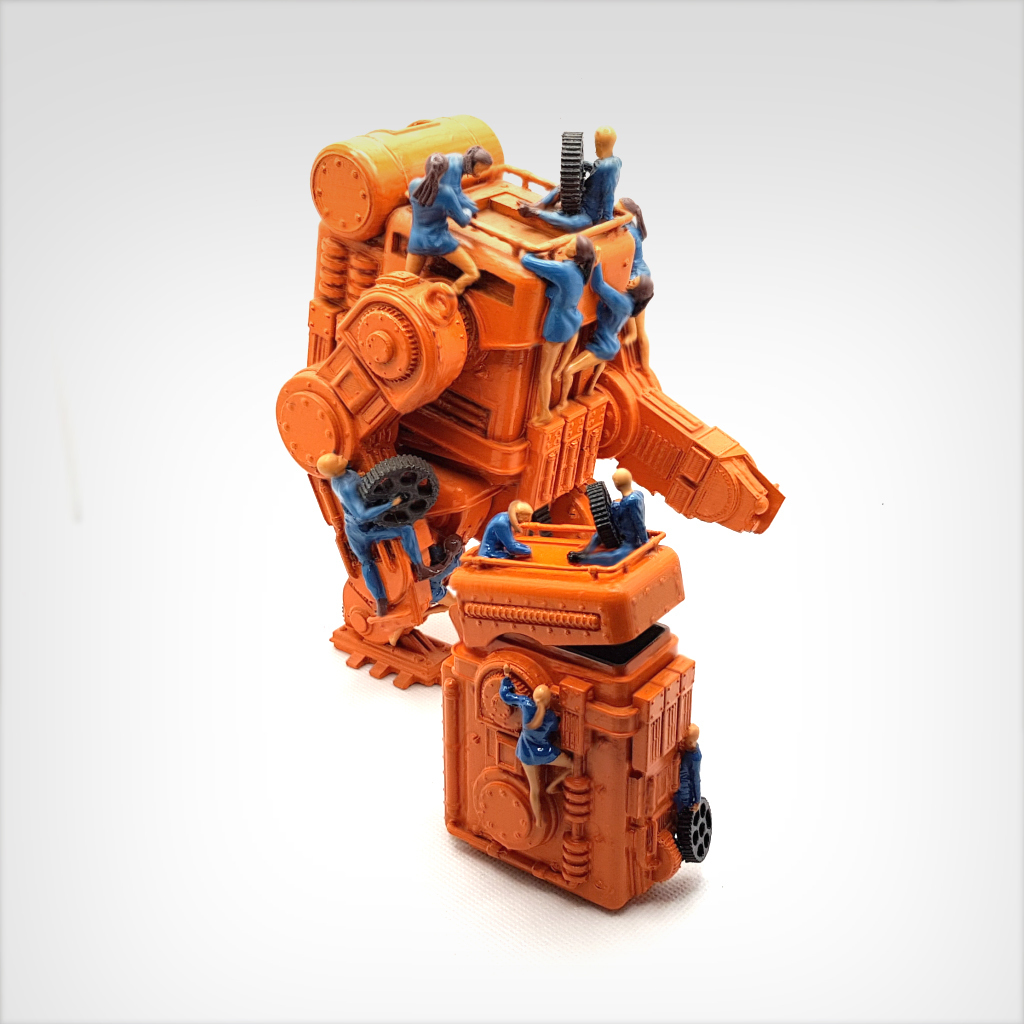 STL file Dieselpunk robot box. 🤖・3D printing model to download・Cults