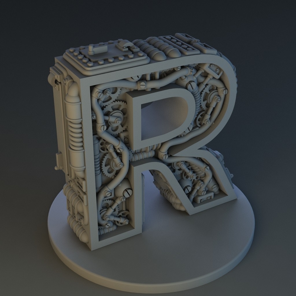 STL file STEAMPUNK LETTER R.・Model to download and 3D print・Cults