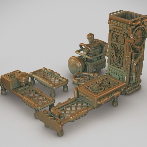 Download STL Dieselpunk conveyor ・ Cults