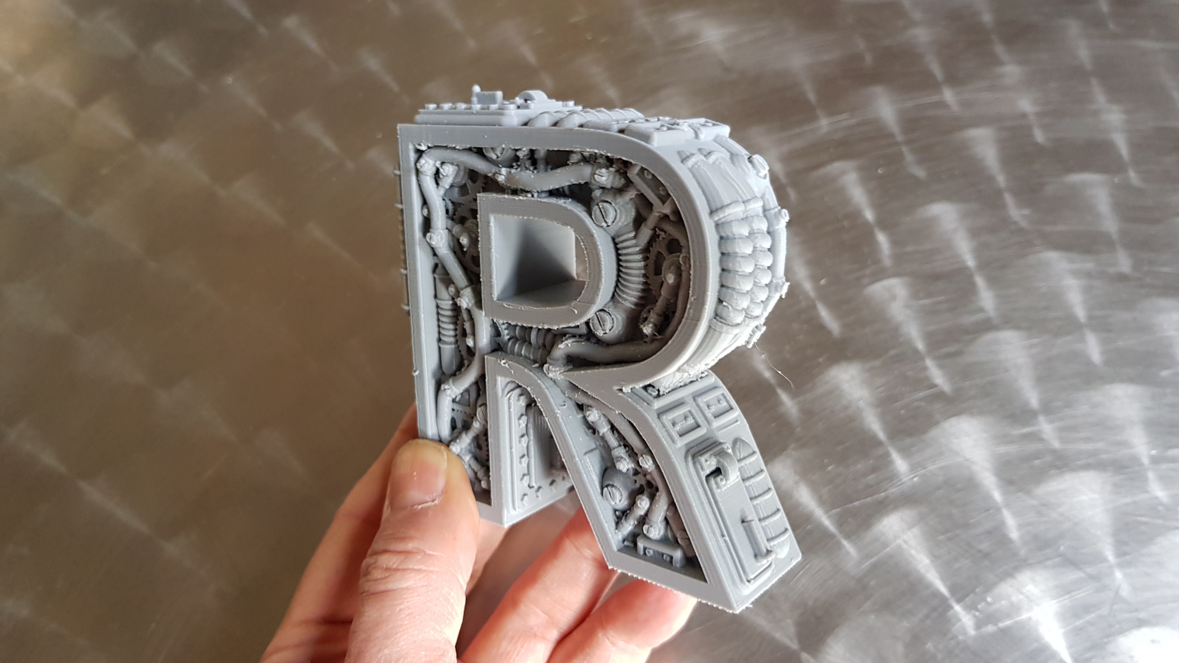 3D print STEAMPUNK LETTER R. • made with CR 10 ・ Cults
