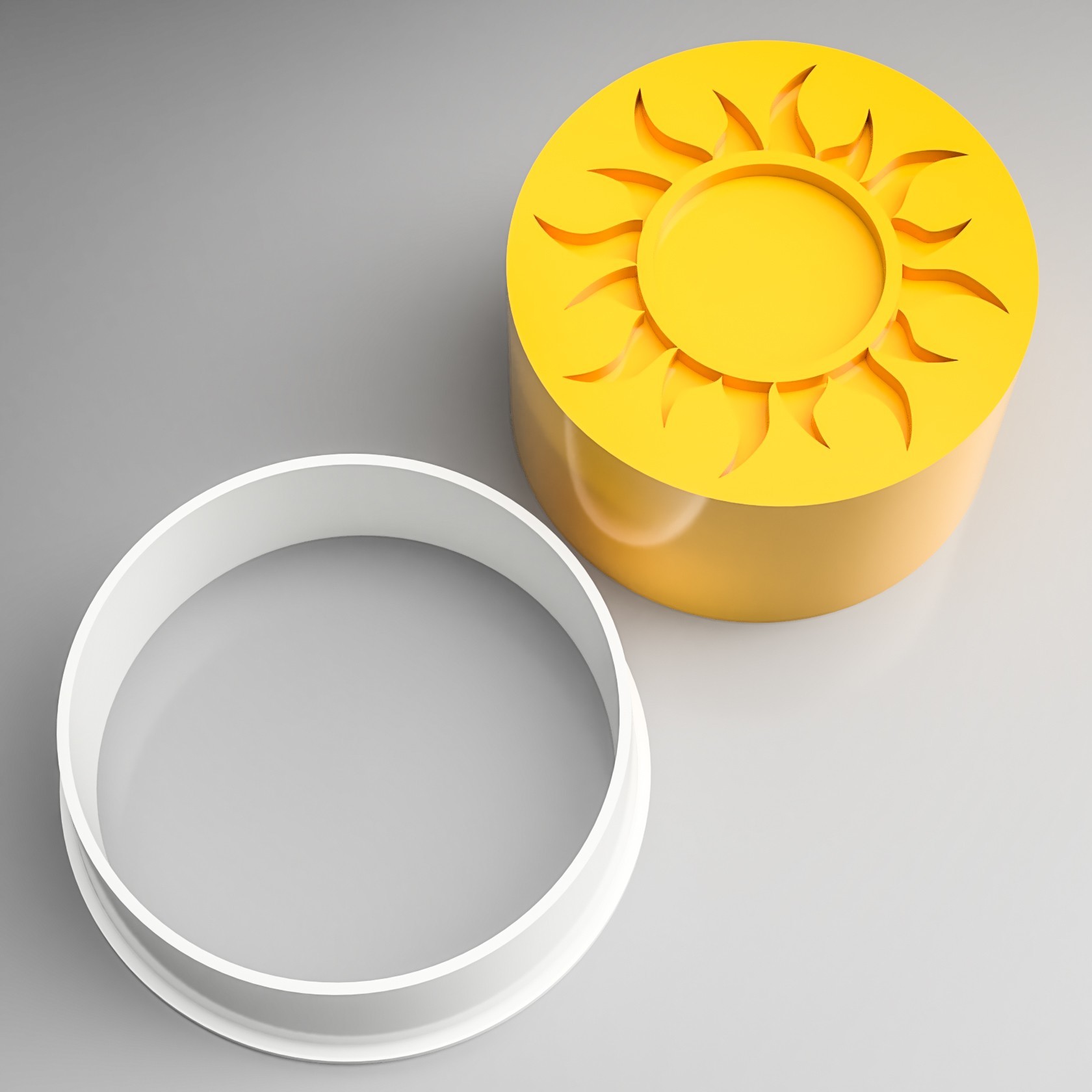 Download STL file Sun Cookie Cutter Stamp • 3D printer object ・ Cults