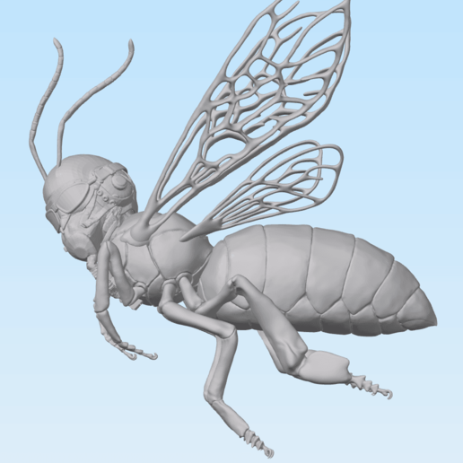 Download STL file Bee fighter pilot • 3D printer model ・ Cults