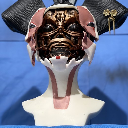 3D printable ghost in the shell - geisha - complete edition • made with ...