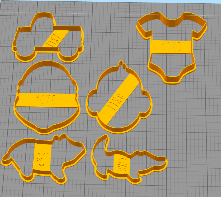 STL file cookie cutter set・3D printing model to download・Cults