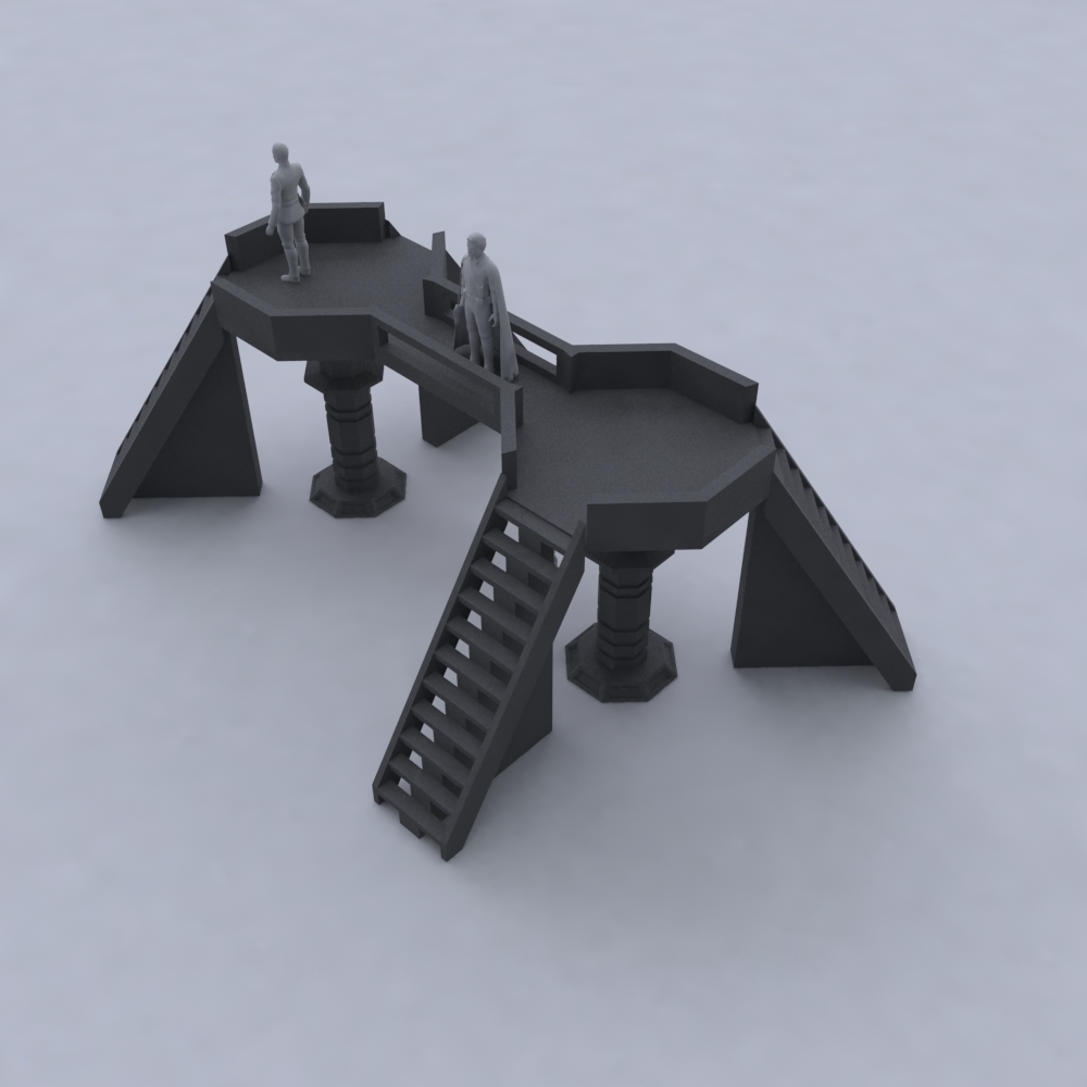 STL file Diorama Sci-Fi- Platform for figurine exhibition・3D printing ...