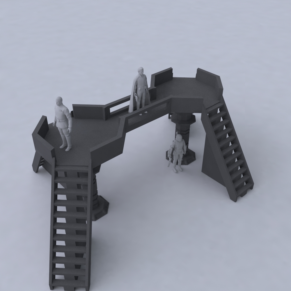 STL file Diorama Sci-Fi- Platform for figurine exhibition・3D printing ...