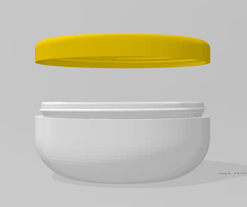 STL file cosmetic cream pot round shape Lotus diam 80・3D printing idea ...