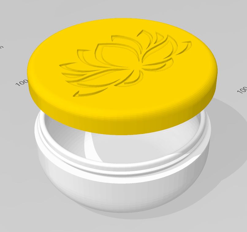 STL file cosmetic cream pot round shape Lotus diam 80・3D printing idea ...