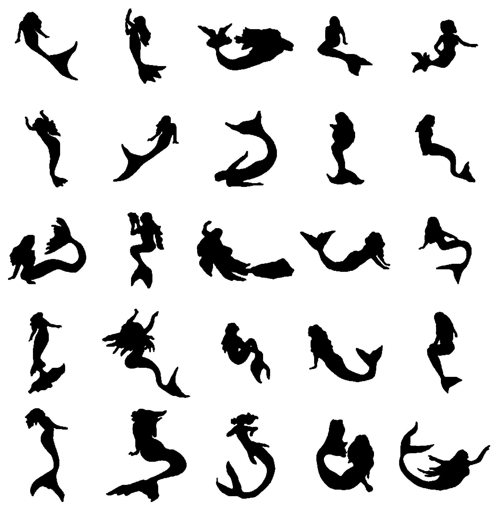 STL file stickers 25 sirens for children's room decor・3D printable ...