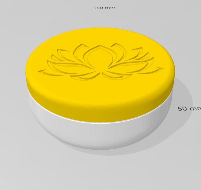 STL file cosmetic cream pot round shape Lotus diam 80・3D printing idea ...