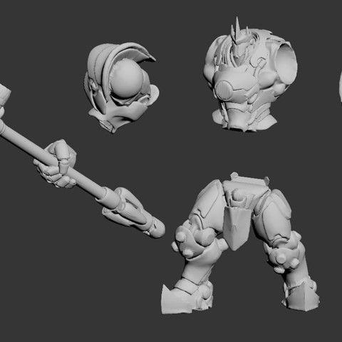 Download free 3D printer templates Overwatch - Reinhardt ・ Cults