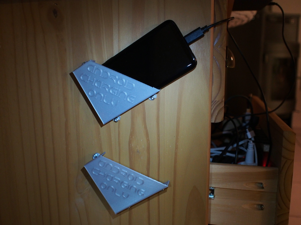 Free 3D file Phone holder for shelf (Android only... ;-) )・3D printing ...