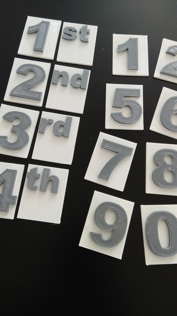 Free STL file Single numbers on back-plate.・3D printer design to ...