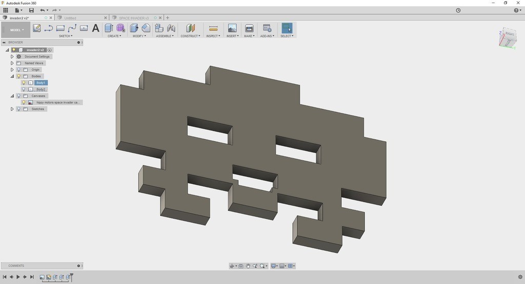 Free STL file space_invader2・3D printable model to download・Cults