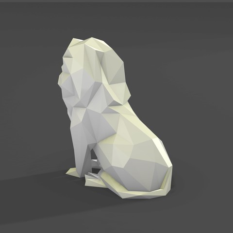 Download 3D model low poly lion ・ Cults