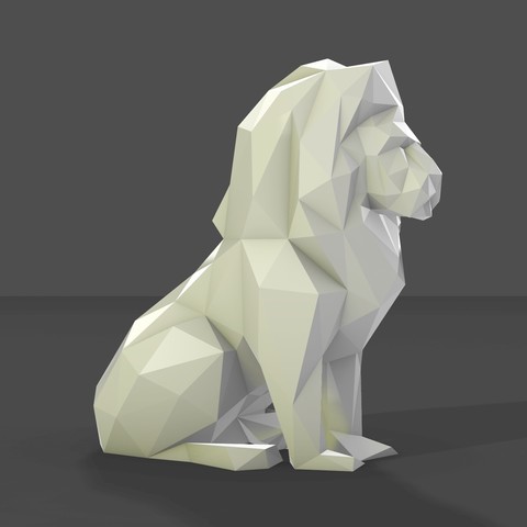 Download 3D model low poly lion ・ Cults