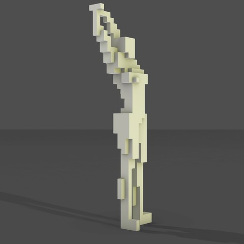 Download free 3DS file woman pixelated • 3D printable object ・ Cults