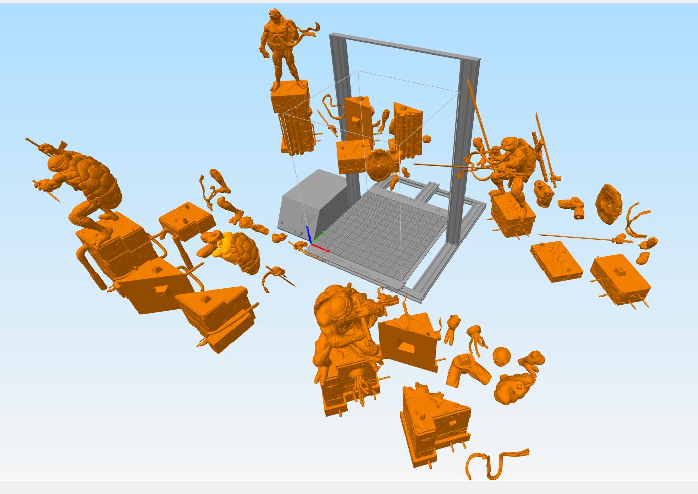 3D file Fan Art - TMNT Diorama Set 3D print model・3D print design to ...