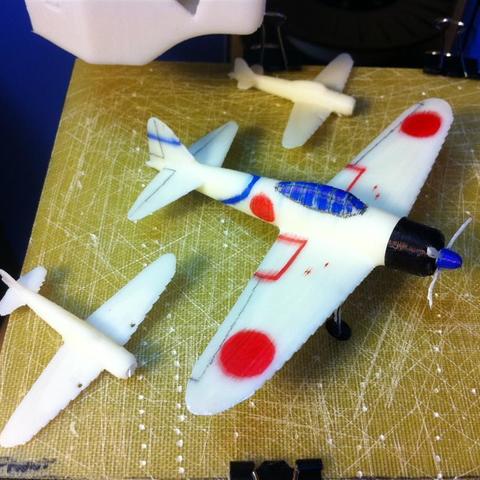 Download free STL file A6M2 Zero Fighter Desktop Model • 3D print ...