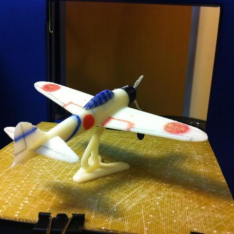 Download free STL file A6M2 Zero Fighter Desktop Model • 3D print ...