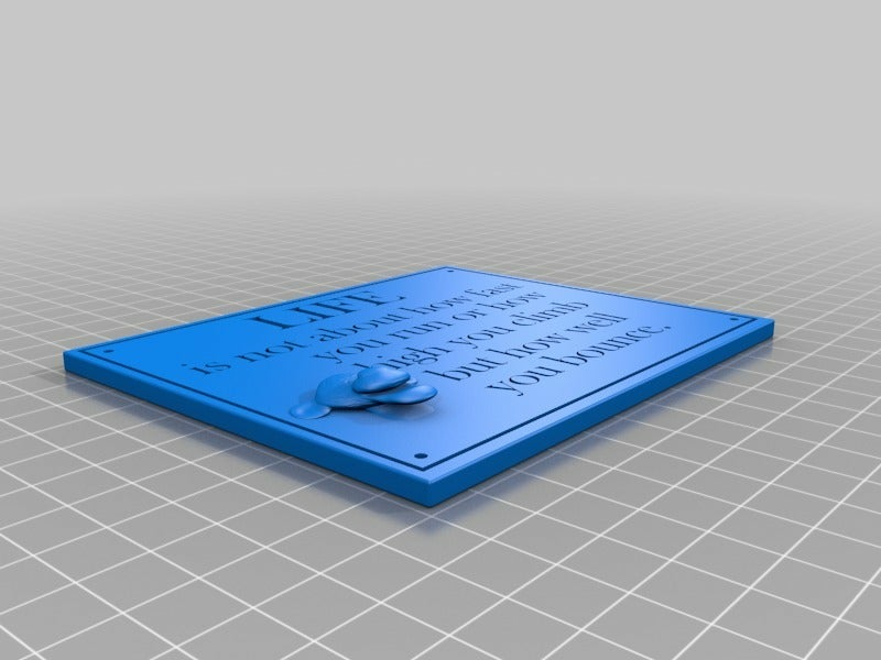 Free STL file Life Plaque・Object to download and to 3D print・Cults