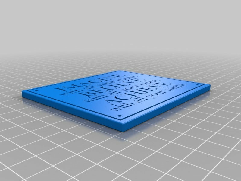 Free STL file Imagine Plaque・Template to download and 3D print・Cults