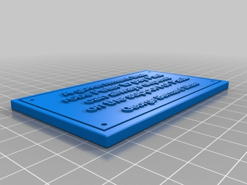 Free STL file Government Plaque 🎨・3D printing idea to download・Cults
