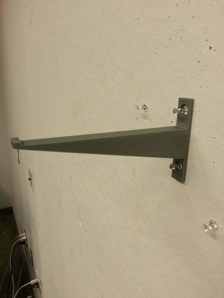 Free STL file Push Pin Shelf Bracket for 6" x 1/8" board 🧷・Template to ...