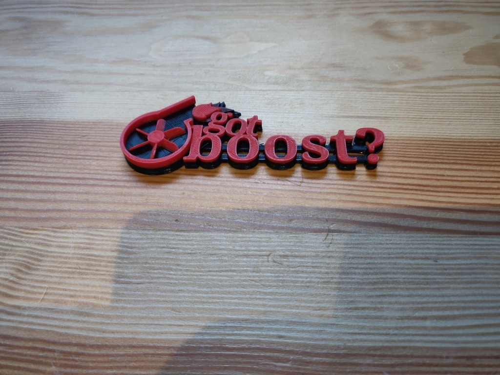 Free 3D file Got Boost Turbo Badge・3D printing template to download・Cults