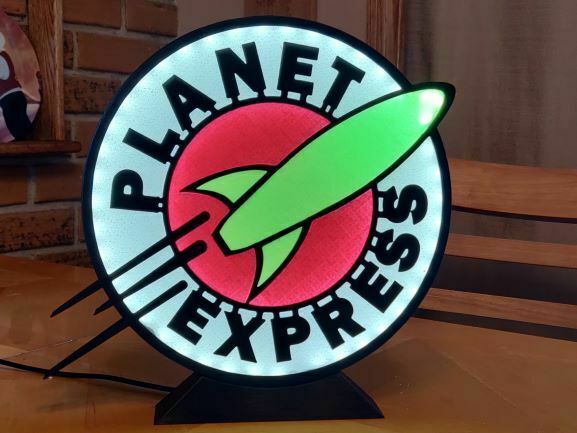 Free 3D file Planet Express Lighted Logo Futurama 🪐・3D printing idea to ...