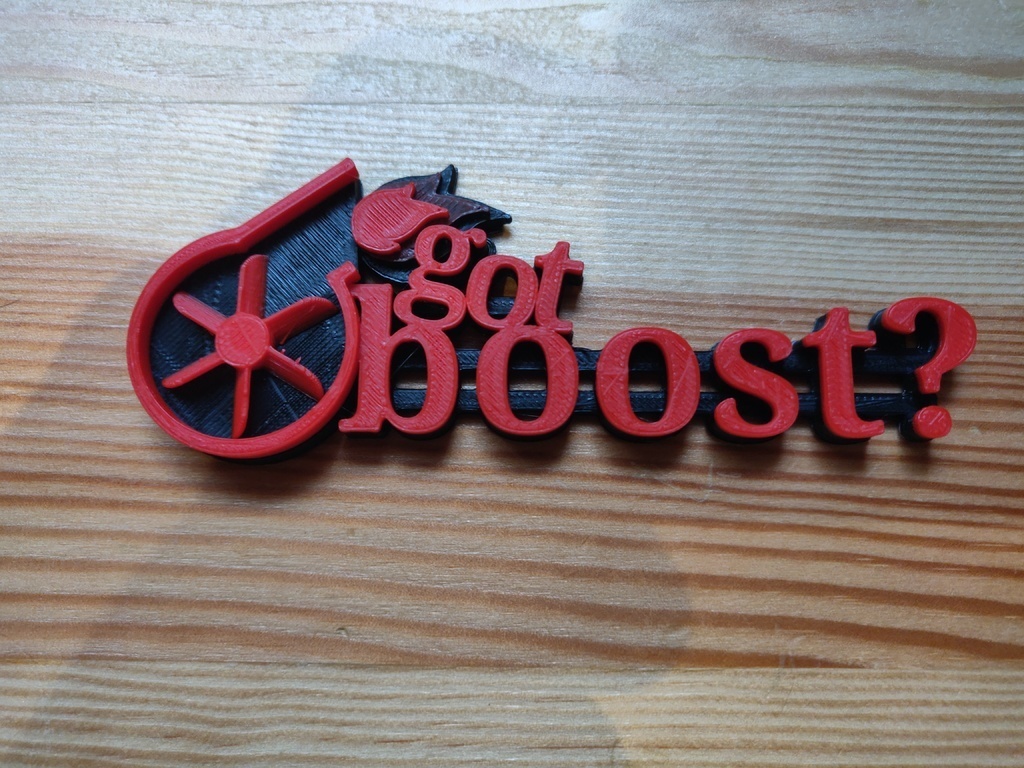 Free 3D file Got Boost Turbo Badge・3D printing template to download・Cults