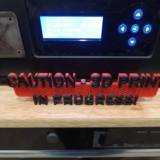 Download free STL file 3D Print in progress sign • 3D print design ・ Cults