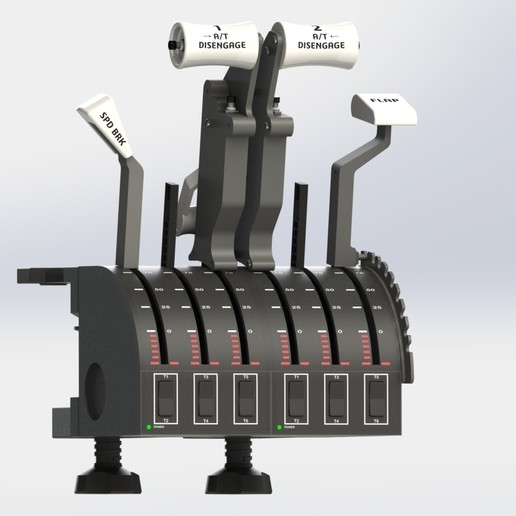 Download STL file BOEING 737 THROTTLE HANDLES FOR SAITEK PRO FLIGHT v2 ...