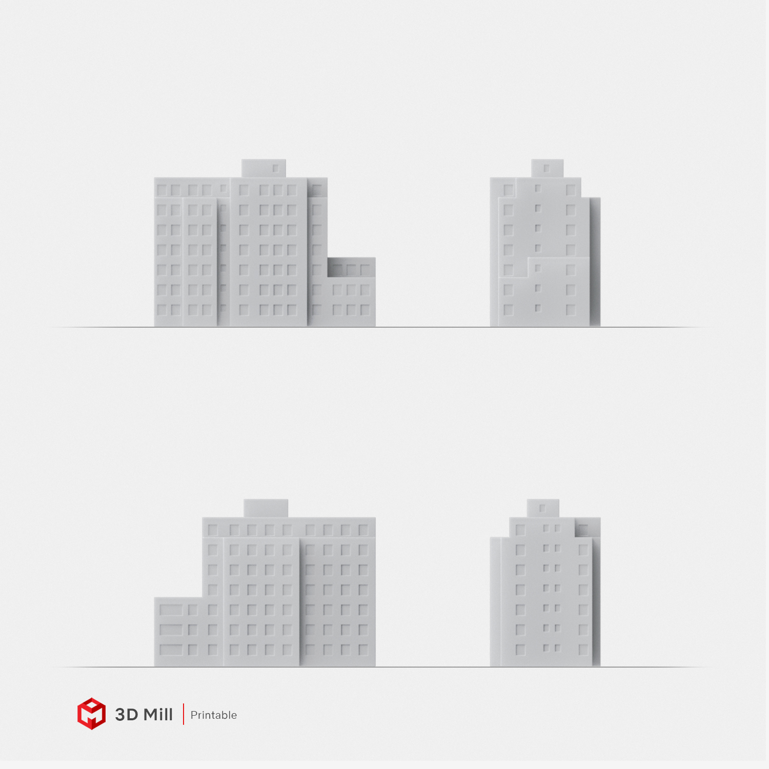 Free STL file 3D Print miniature building RB-US-NY-100 🏗️・Model to ...
