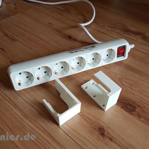 Download free STL file Universal Power Strip Mount • 3D print object ...