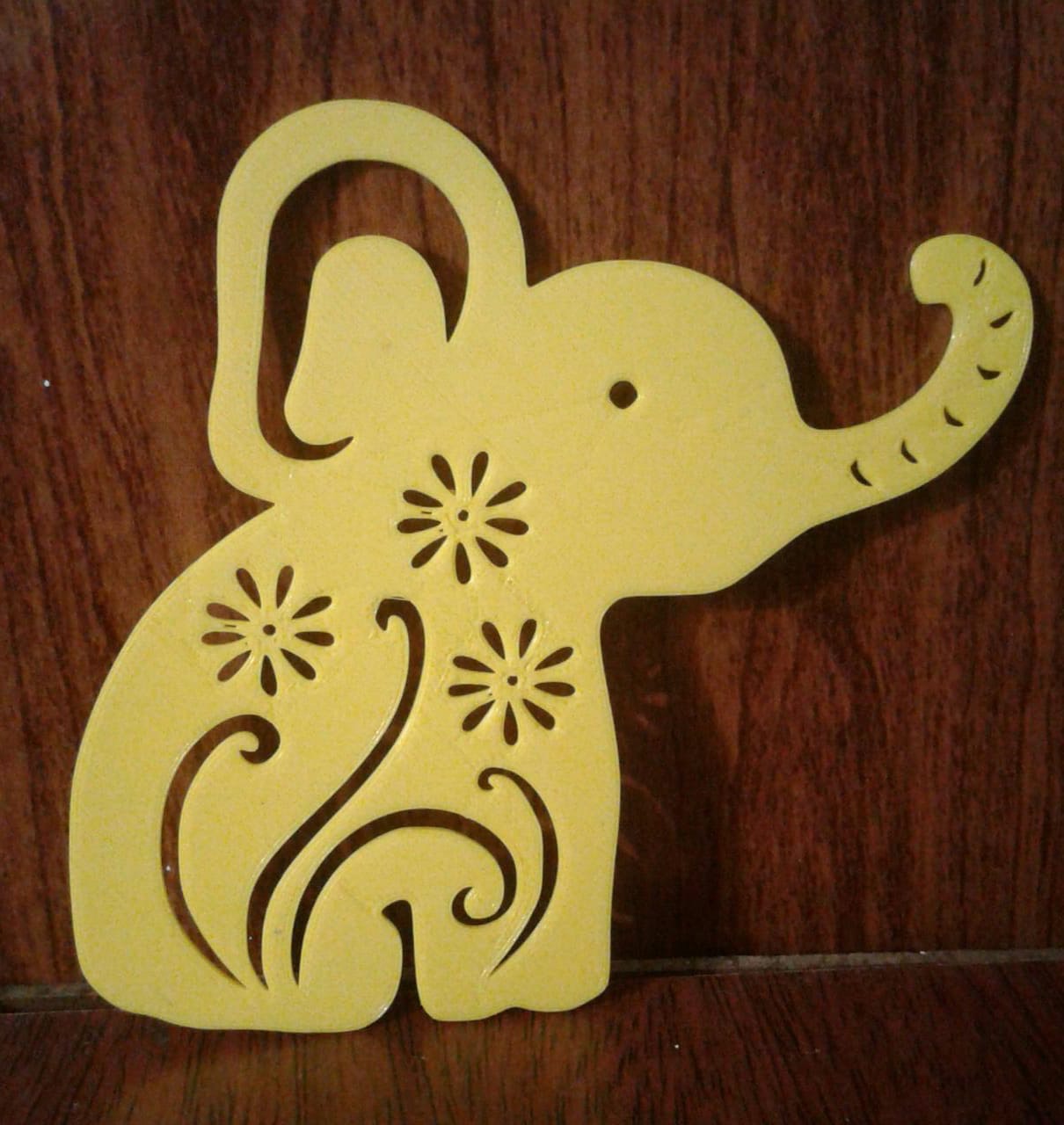 STL file ELEPHANT Baby Shawer decoration, souvenir (Elephant 2D)・3D ...