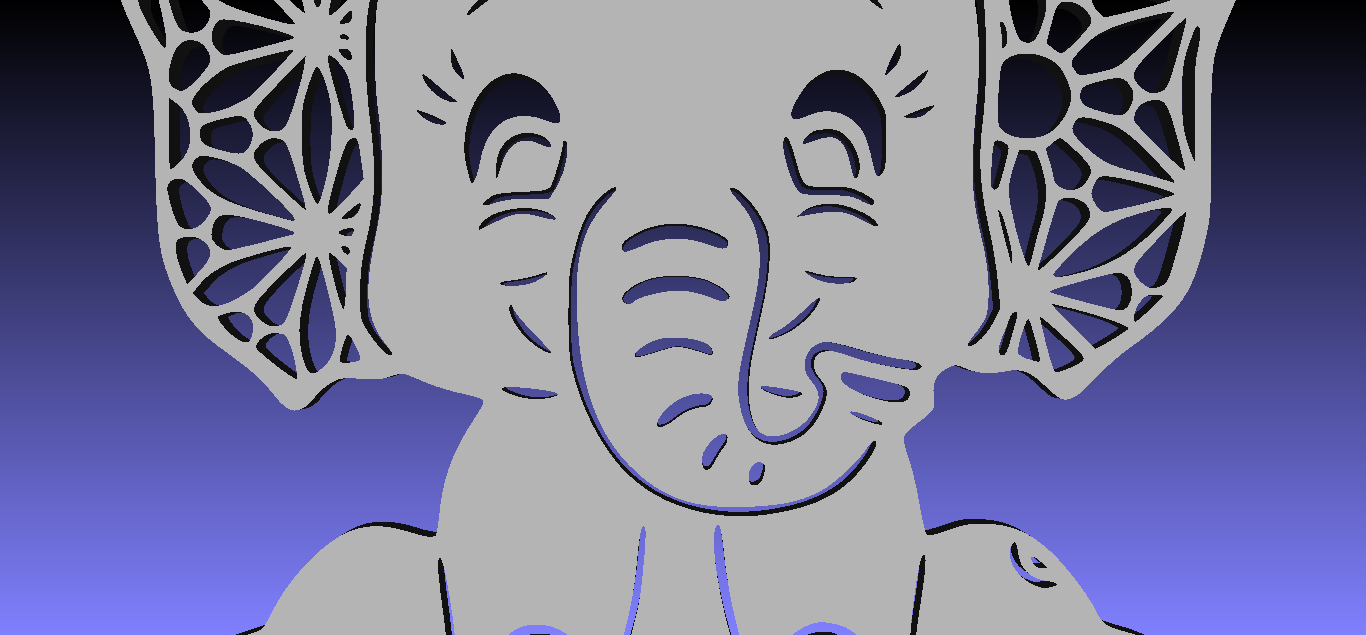 STL file ELEPHANT 2 Baby Shawer decoration, souvenir (Elephant 2D)・3D ...