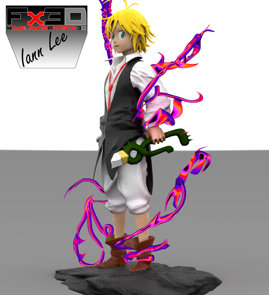 Archivo 3D Meliodas - Siete pecados capitales 3D The Seven Deadly Sins ...