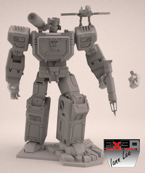 3D file Transformer Soundwave G1 with Laserbeak 🎨・3D printable model to ...