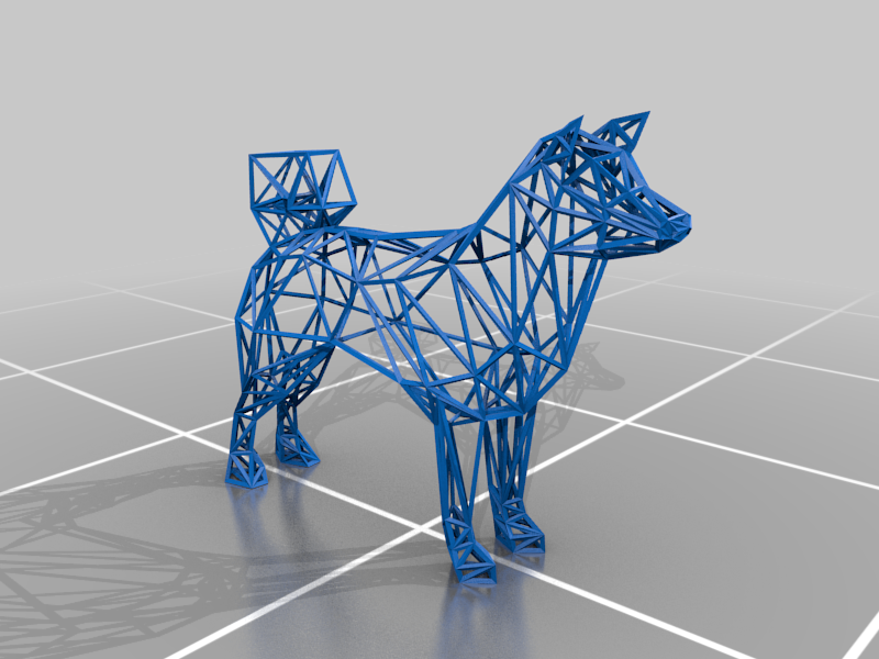 Free 3D file Wireframe Doge・3D printable model to download・Cults