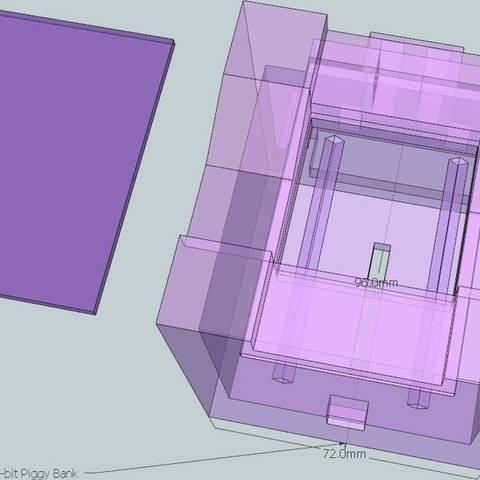 Free 3D model 8-bit Piggy Bank ・ Cults