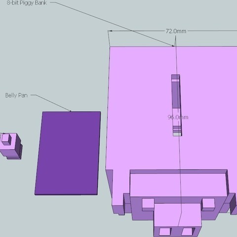 Free 3D model 8-bit Piggy Bank ・ Cults
