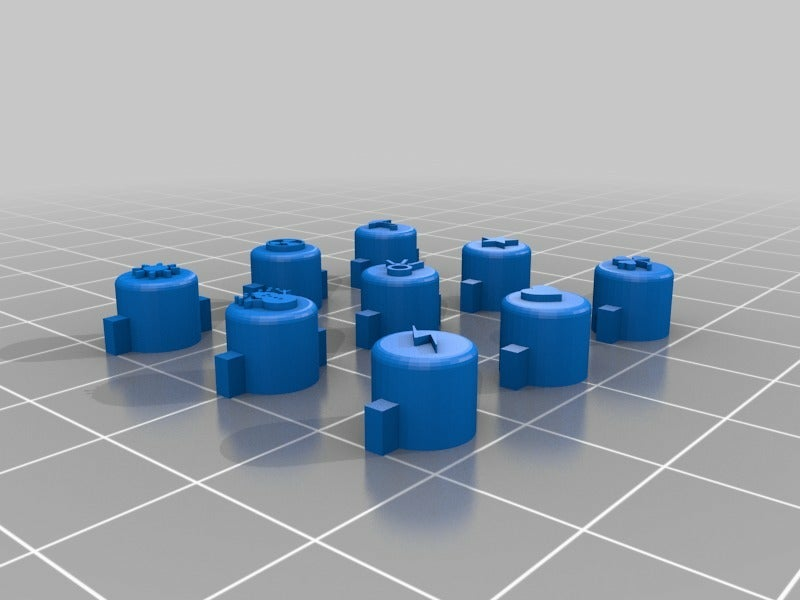 Free STL file PO Custom Buttons 🎵・3D printing idea to download・Cults