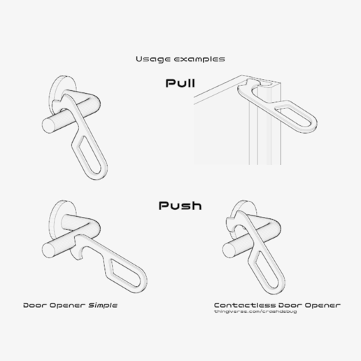 Download free 3D printer designs Door Opener Simple ・ Cults