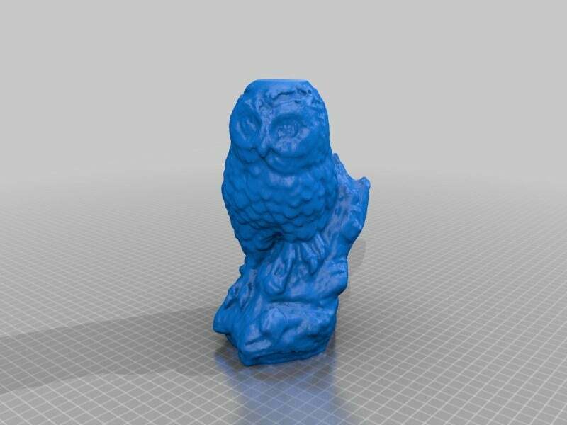 Free STL file Stone Owl Scan・3D print model to download・Cults