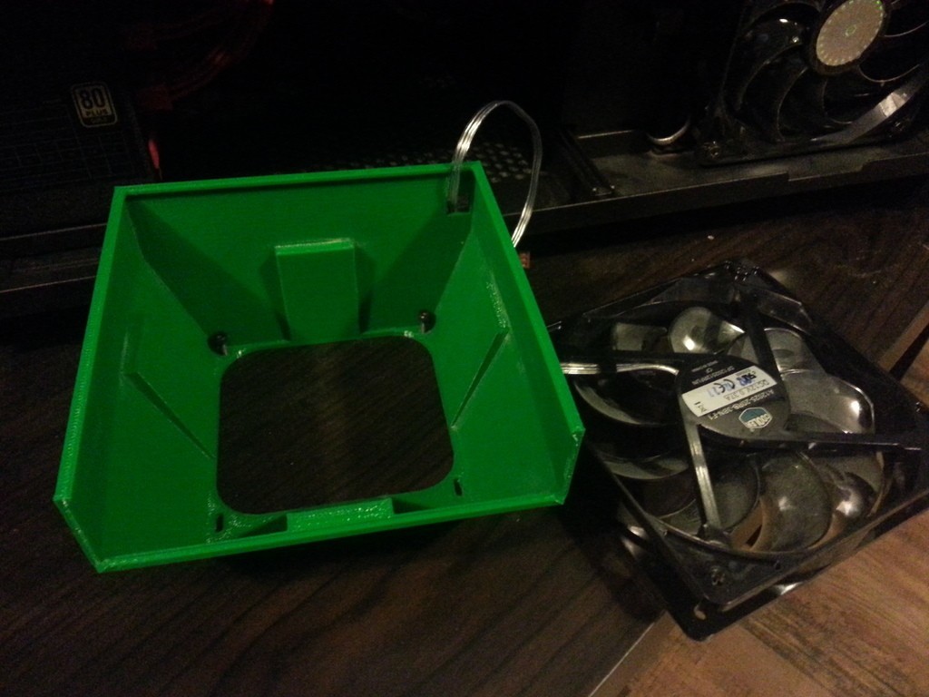 Download free STL file 120mm fan shroud for multi GPU setups • 3D ...