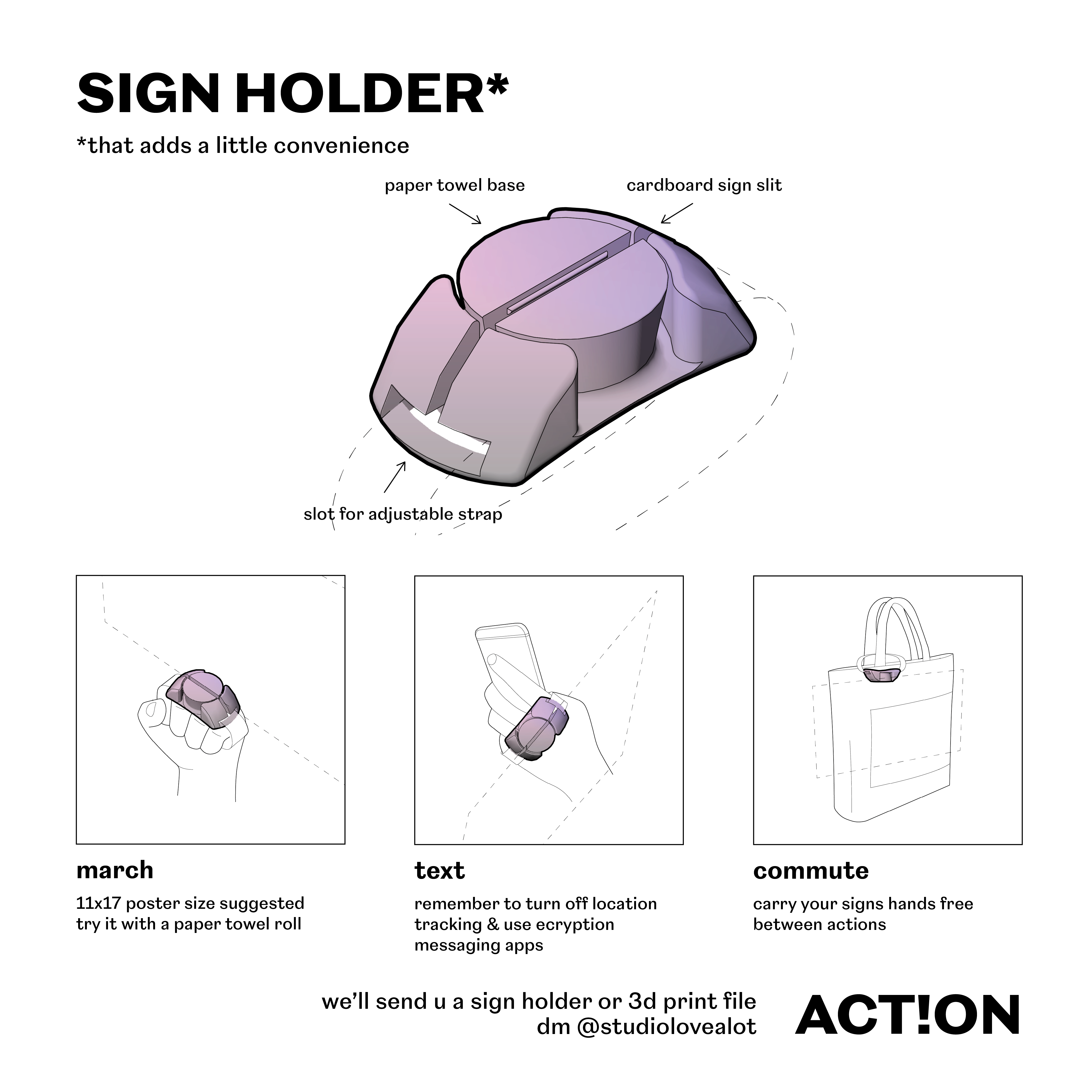 Free STL file Sign Holder 🔧・3D printable design to download・Cults