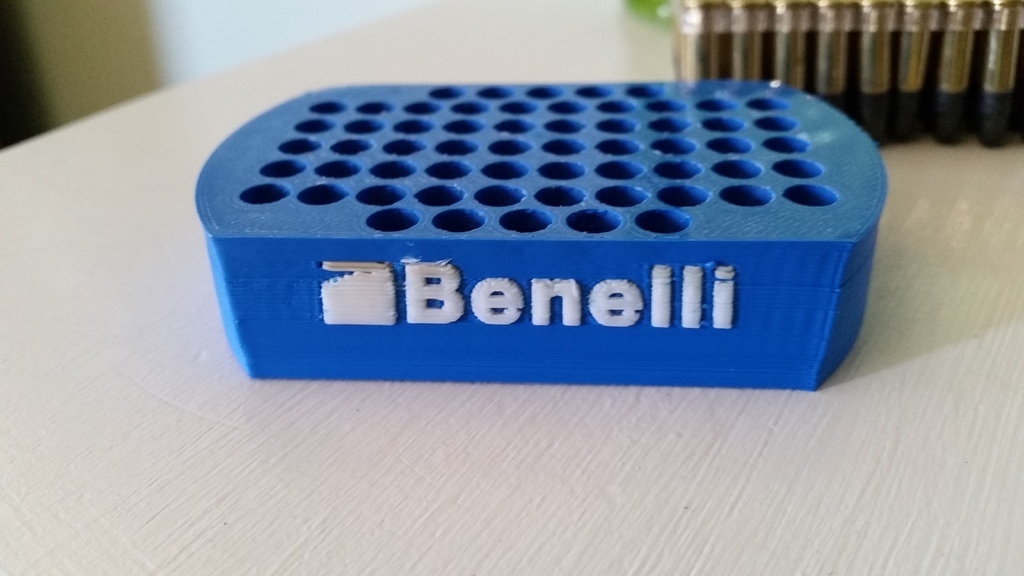 Free 3D file .22 Ammo tray (especially suits CCI brand) with Benelli logo for 2 colour print ...